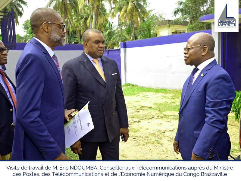 Visite de M. Eric NDOUMBA • Mediasoft Lafayette